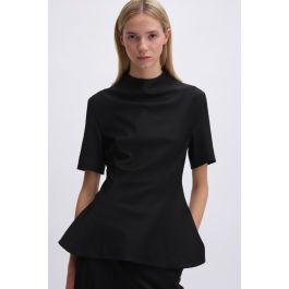 Suiting Peplum Top Black - REMAIN Birger Christensen