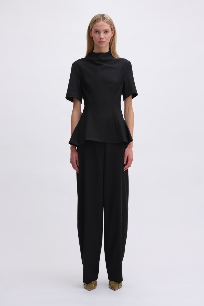 Suiting Peplum Top Black - REMAIN Birger Christensen